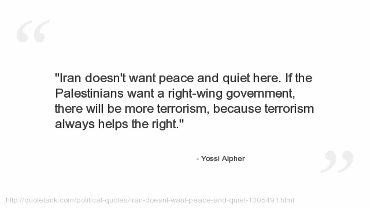 Yossi Alpher Quotes - YouTube