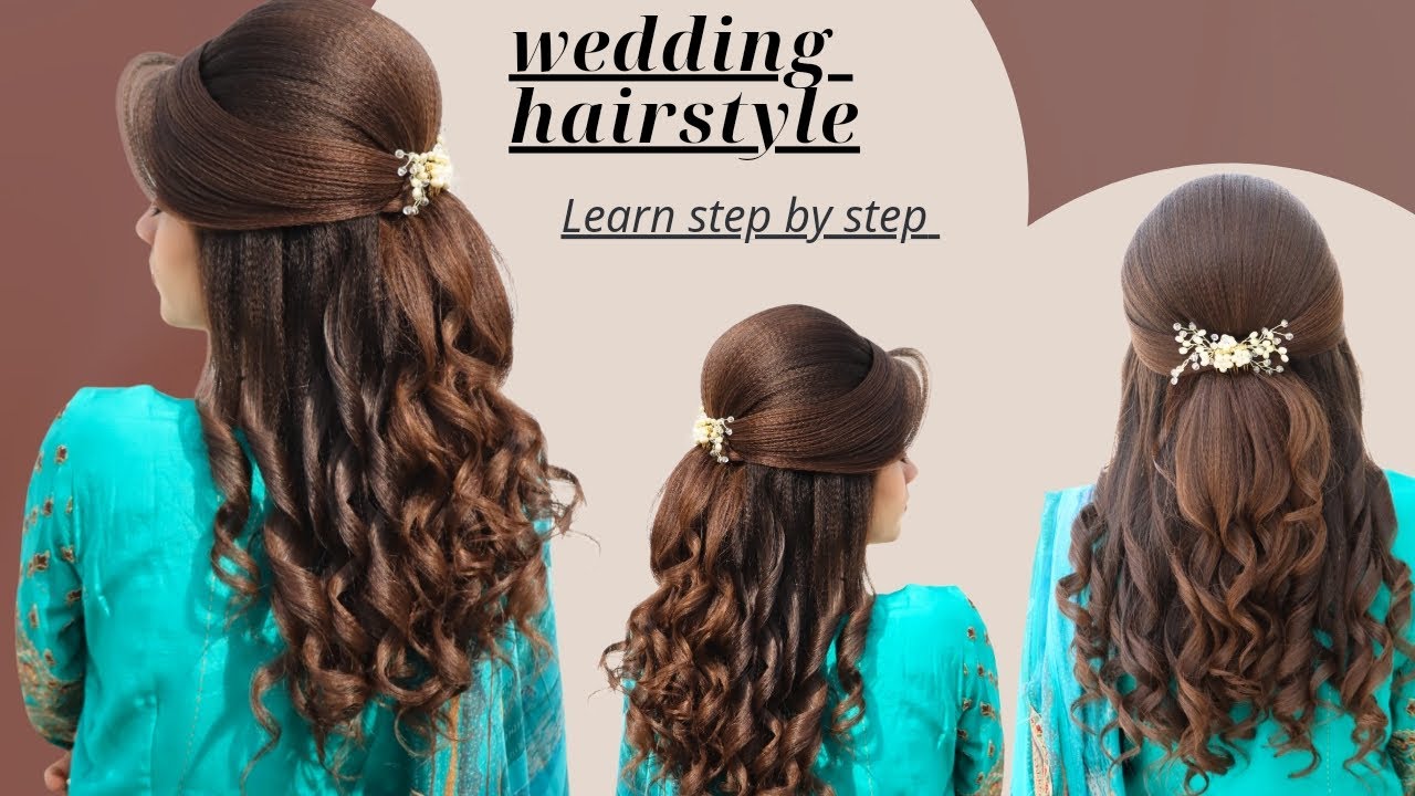 how to make a fast and simple beautiful wedding hairstyle / wedding ...