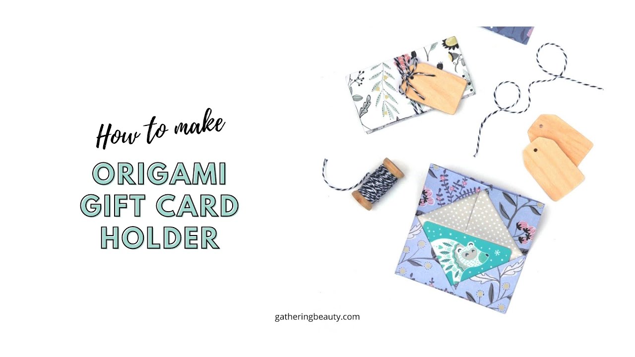 HOW TO MAKE AN ORIGAMI GIFT CARD HOLDER - YouTube
