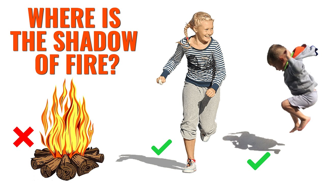 Where is the shadow of the fire? | Can a fire have a shadow? - YouTube