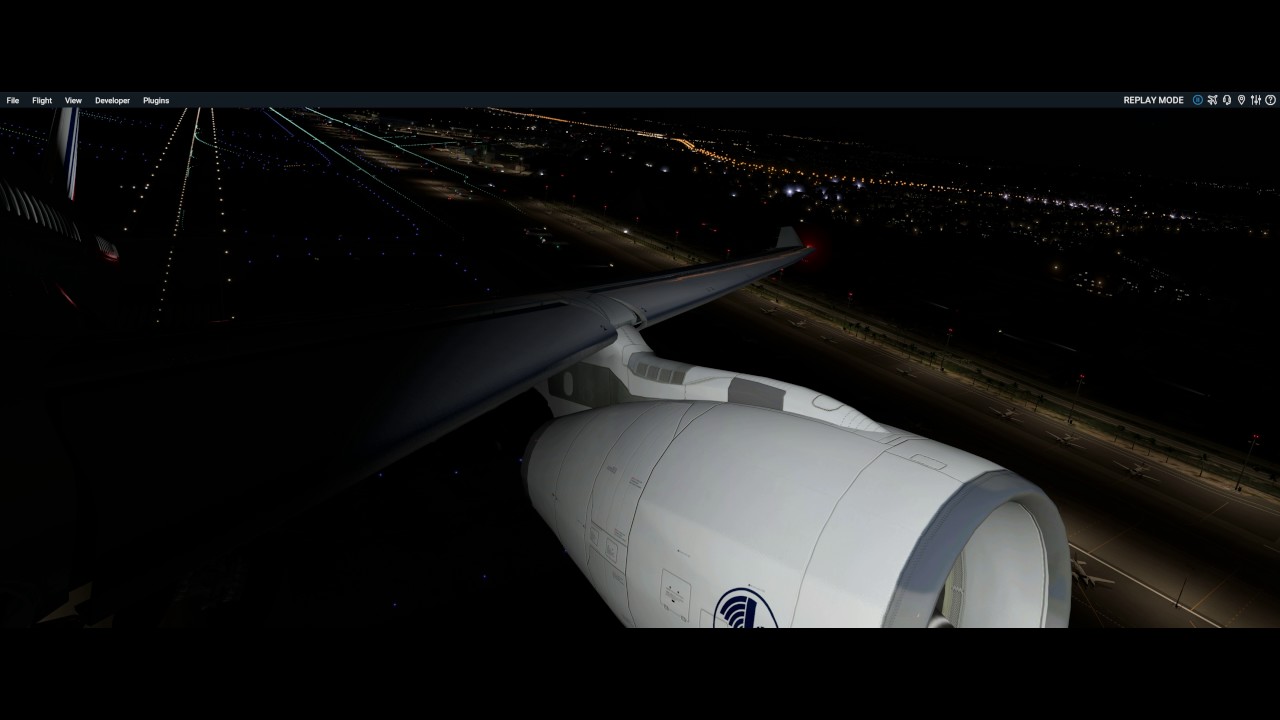 [X Plane 11 + JarDesign] JD330 airliner night takeoff from Nice Côte D ...