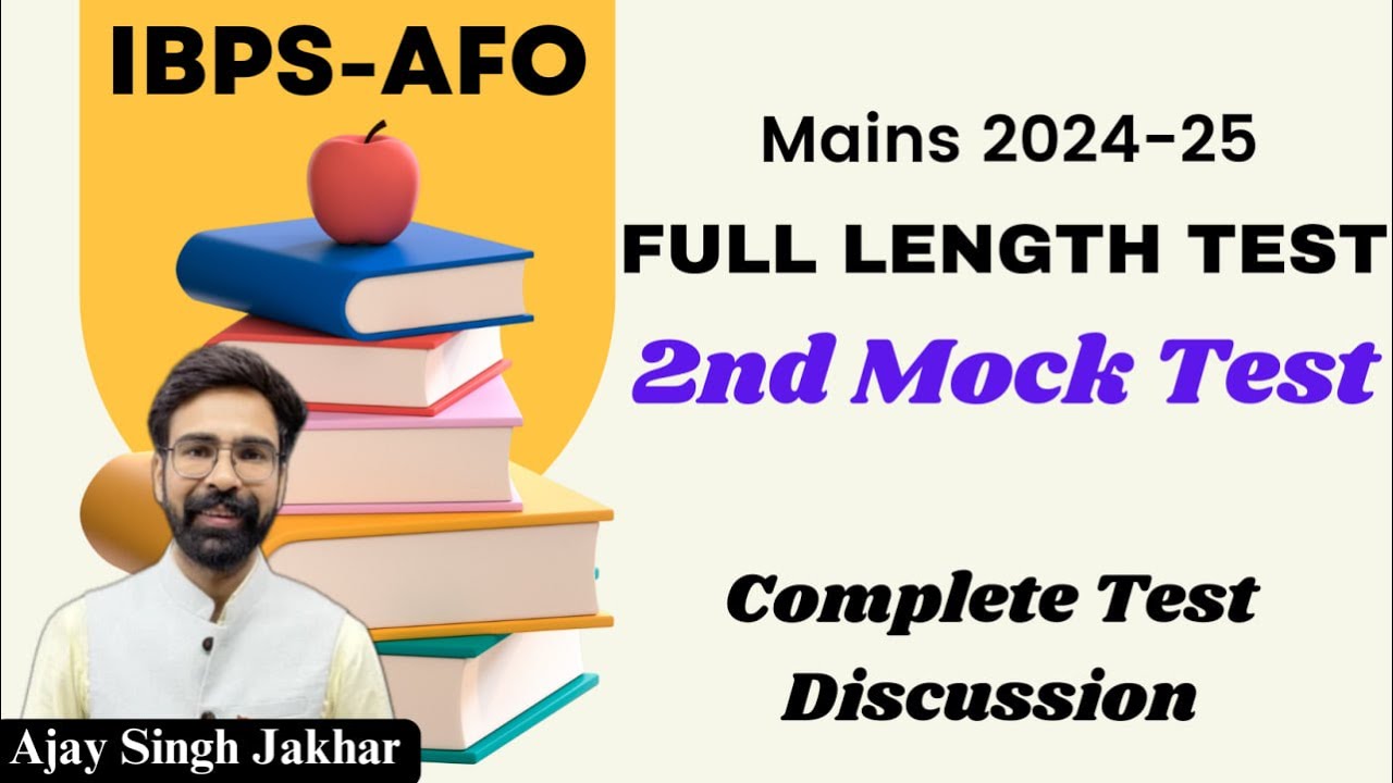 IBPS-AFO Mains Full Length Mock Test 2nd | Complete Test Discussion | # ...