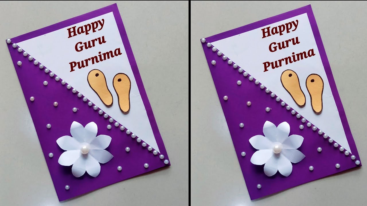 Easy Guru Purnima Greeting Card Idea/ Handmade Guru Purnima Greeting ...
