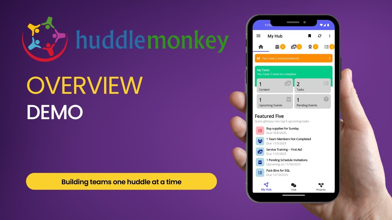 Huddle Monkey Demo - 5.0 - YouTube