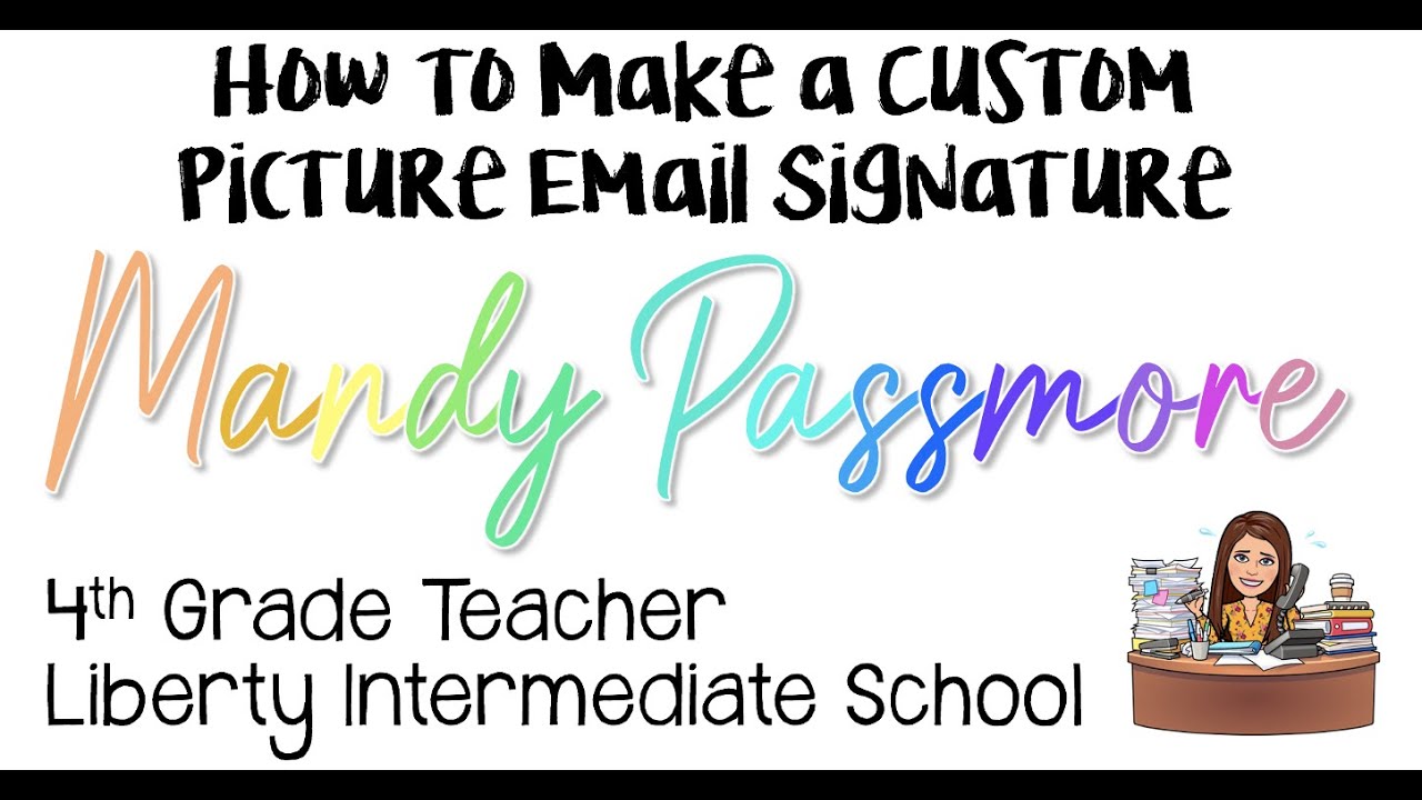 How To Make A Custom Picture Email Signature - YouTube