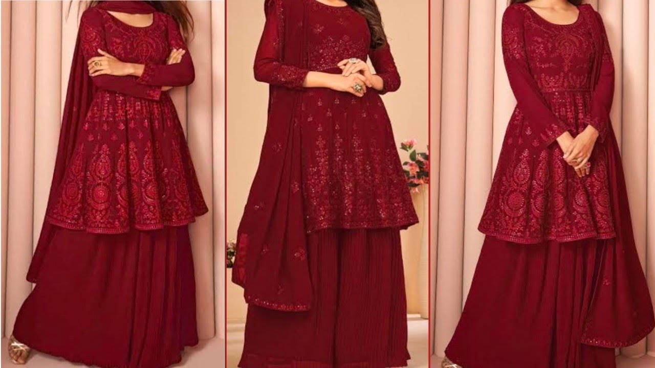 Most trending three layered frock/kurti | side slit kurti cutting and ...