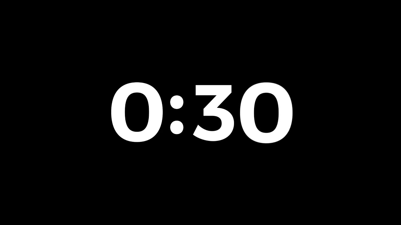 30 Second Countdown Timer (Tick Tock Sound) - YouTube