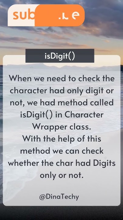 Isdigit Method In Character Wrapper Class In Java 2023 Java Interview Trending Shorts Youtube