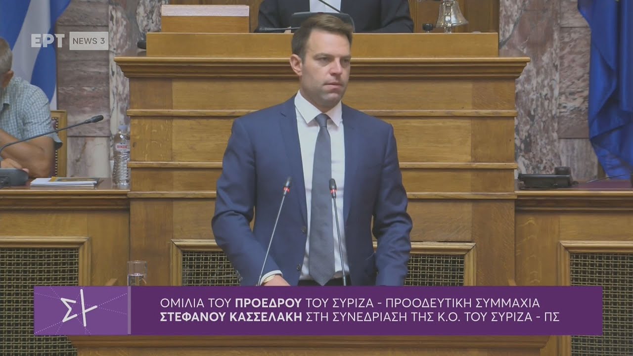 Oμιλία του Στέφανου Κασσελάκη στην ΚΟ του ΣΥΡΙΖΑ - ΠΣ - YouTube