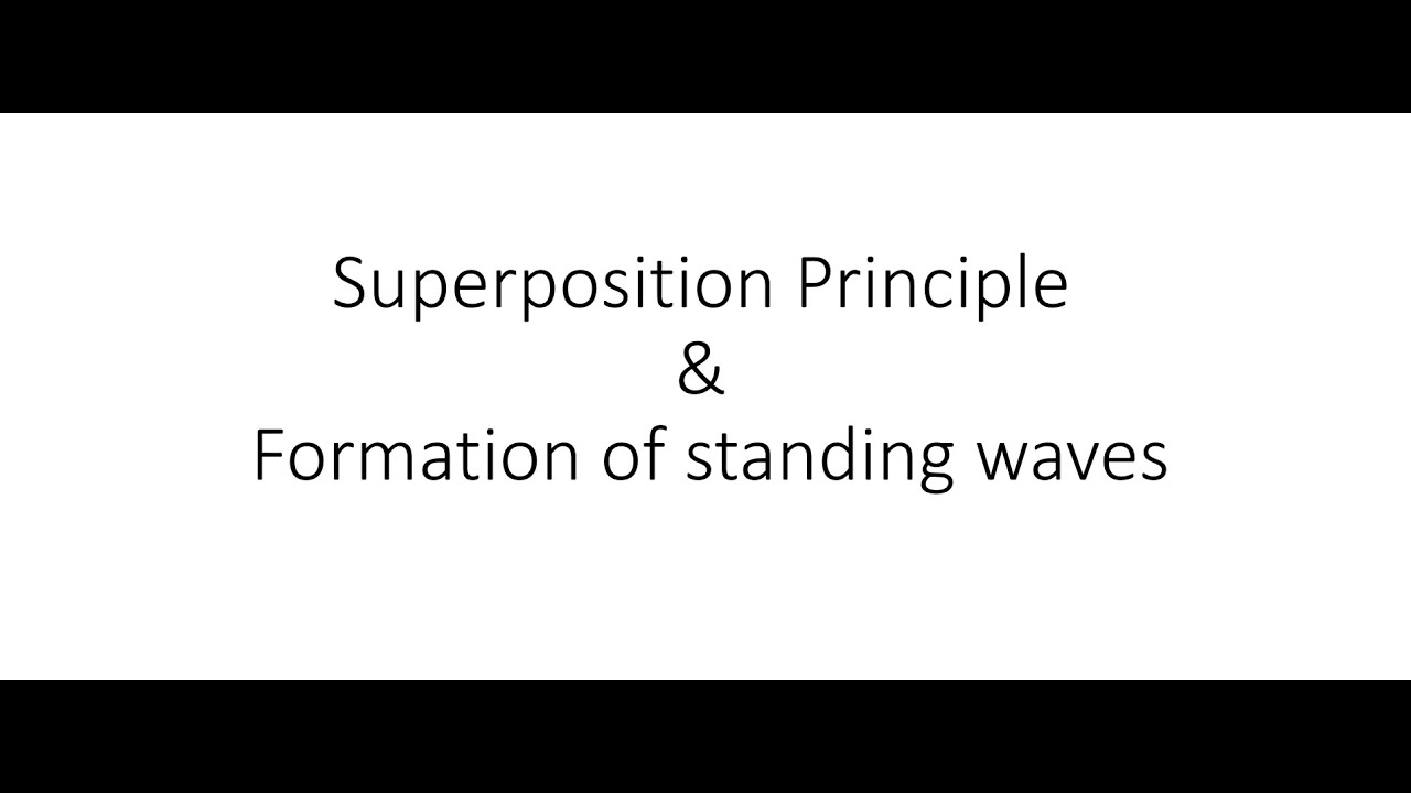 Superposition Principle and formation of standing waves - YouTube