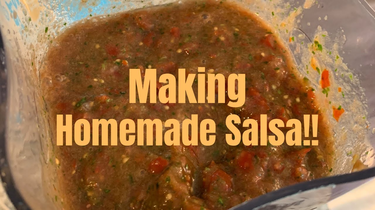 Salsa Using Fresh Tomatoes From Our Garden - The Little Blender That ...