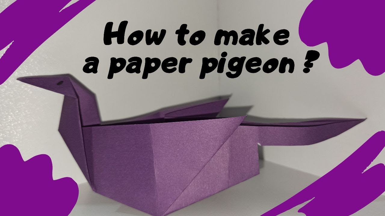 How to make a paper pigeon? Origami pigeon - YouTube