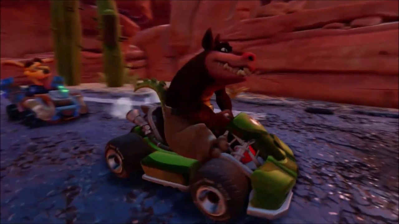 Crash Team Racing Nitro-Fueled (1999) CTR Track Dingo Canyon (Dingodile ...