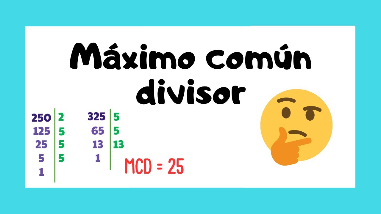 🔴Máximo común divisor 🤓 | ¿Cómo se calcula? 🤔 - YouTube