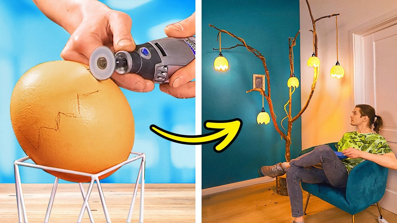 Handmade Lamp Tutorials: DIY Easter Ostrich Egg Lamp - YouTube