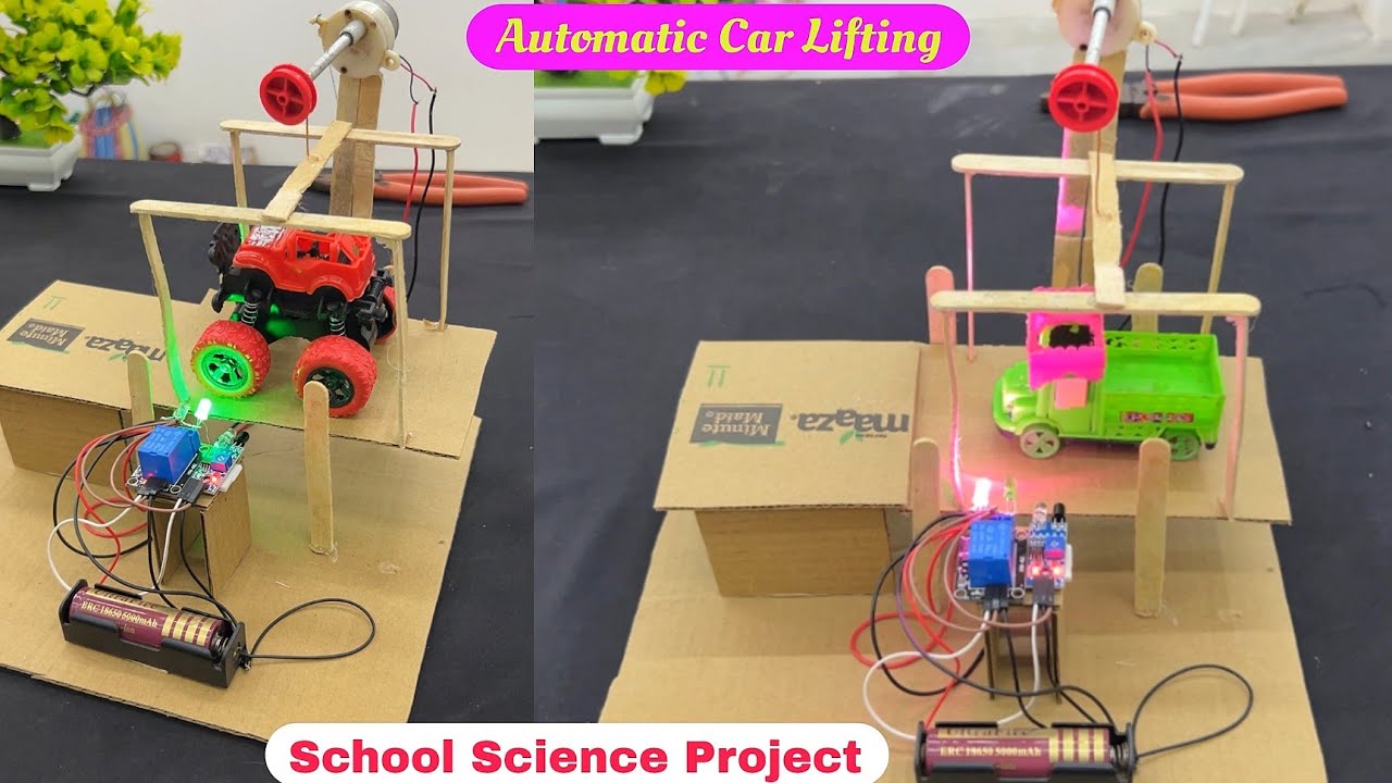 Automatic Car Lifting • School Science Project - YouTube