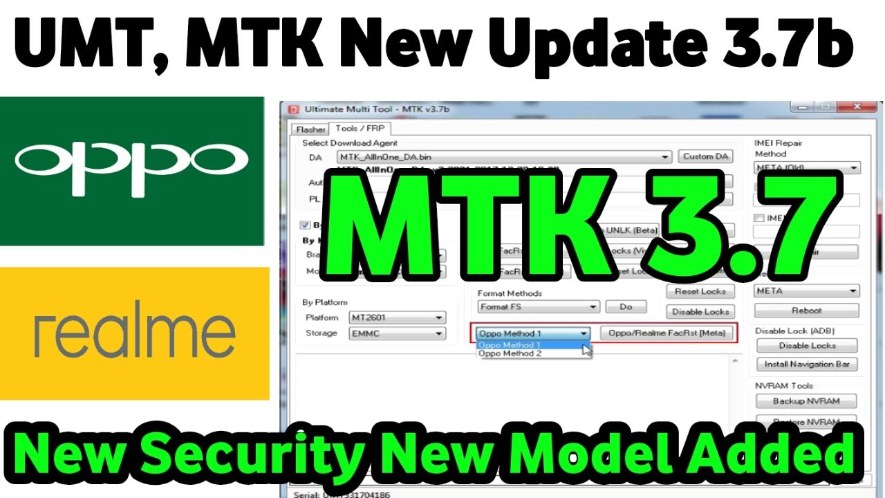 UMT,UMT Pro MTK Latest Setup 3.7b, New Update Download Oppo Realme New ...