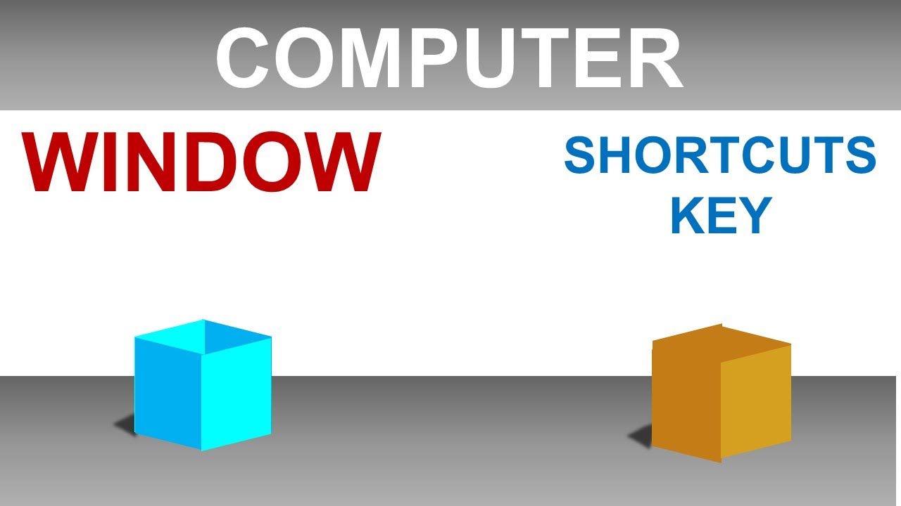 Computer Window Shortcuts Keys - YouTube