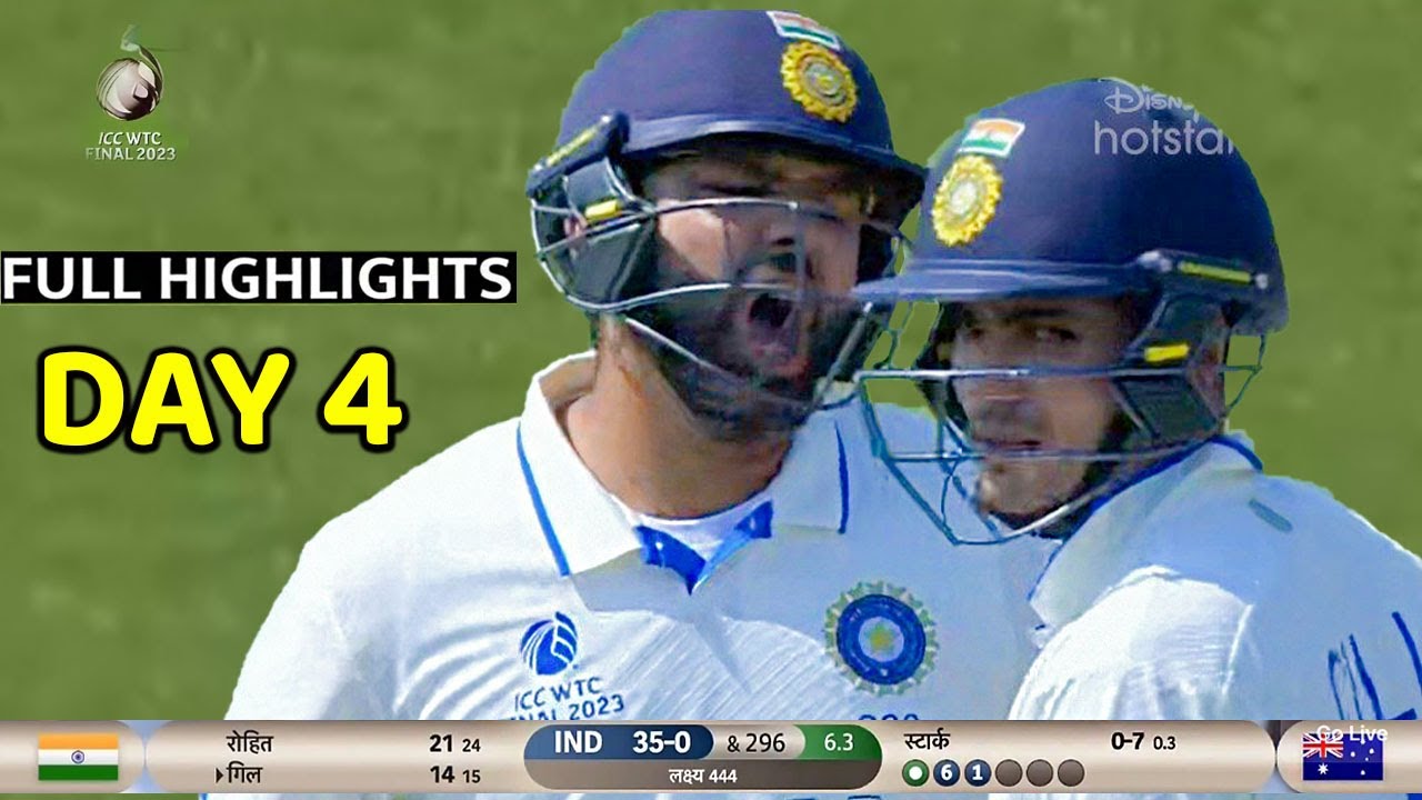 India Vs Australia WTC Final DAY 4 Full Highlights, Ind Vs Aus Final ...