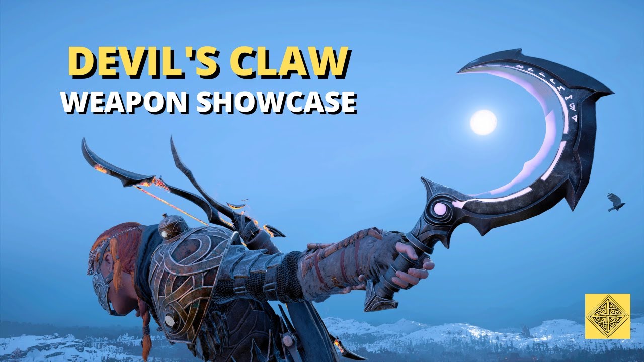 DEVIL'S CLAW Divine Sickle Weapon Showcase - Asssassin's Creed Valhalla ...