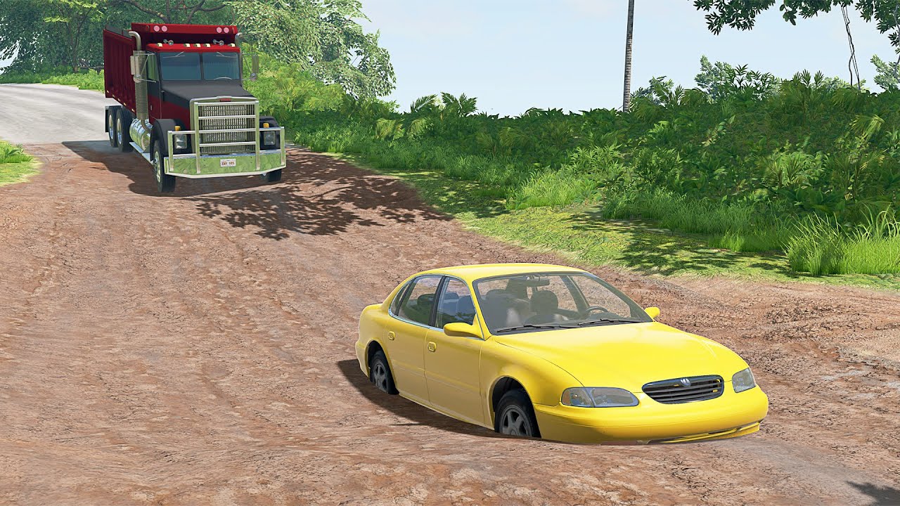 Mobil vs Mud #2 - BeamNG Drive - YouTube