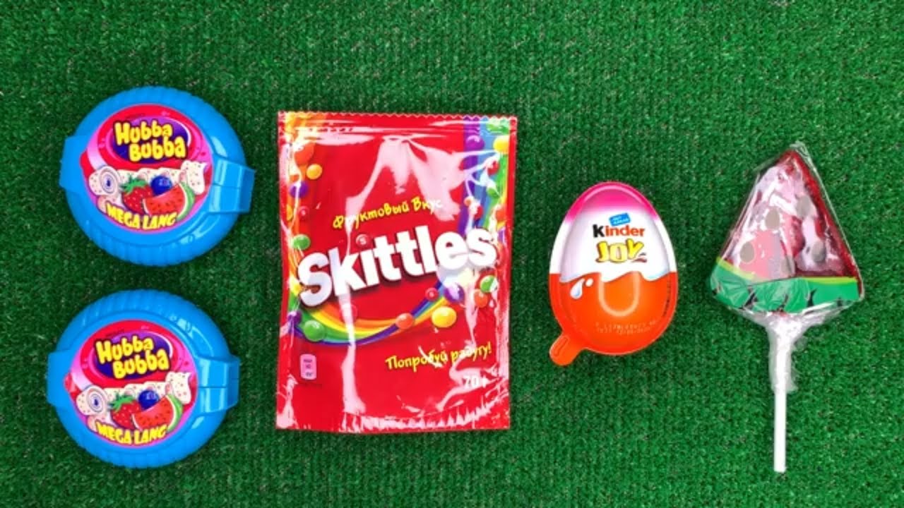 🌈 Skittles 🥚 KinderJoy 🍭 Watermelon Open Mix Candy and Sweets ...