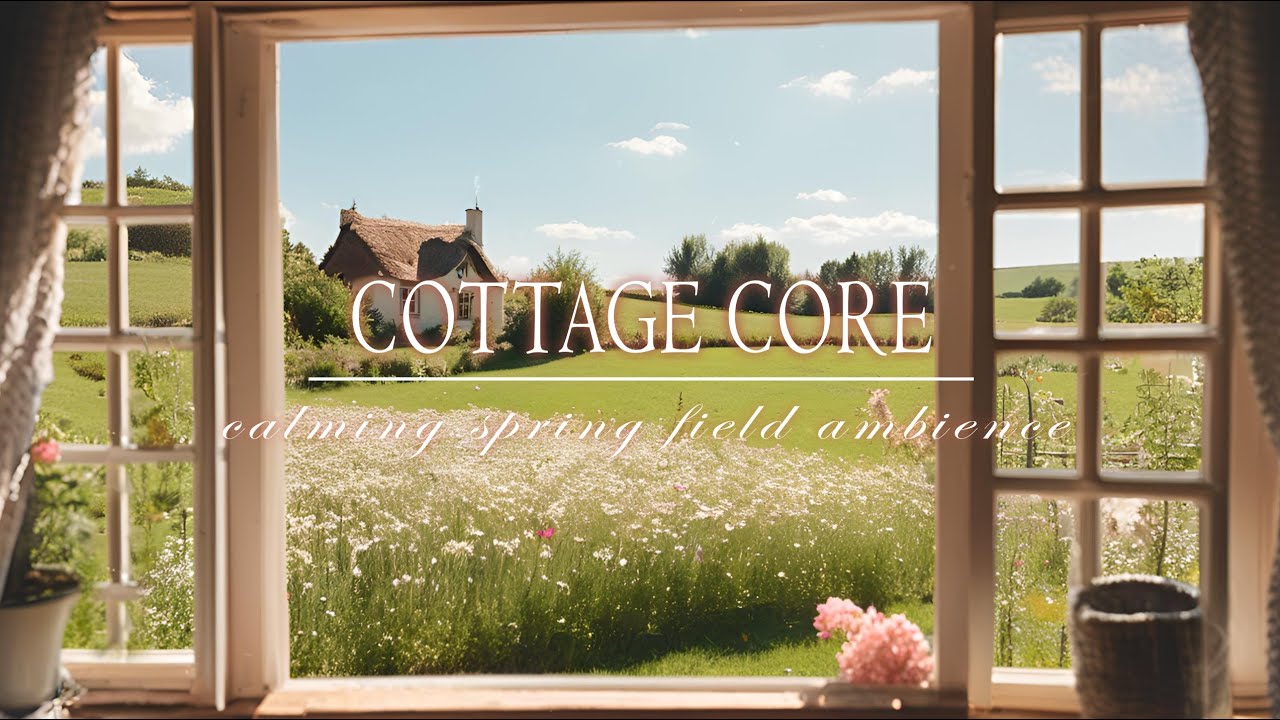 Cottage Core Ambience | Calming Spring Field | Peaceful & Relaxing ...