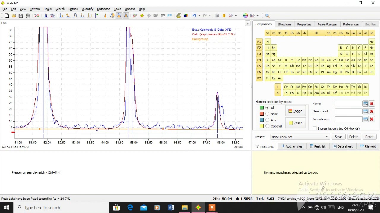 Tutorial Analisis Data XRD menggunakan Aplikasi MATCH! - YouTube