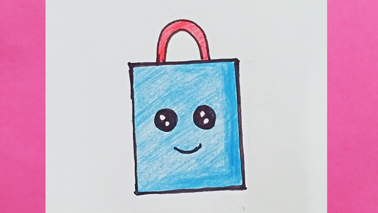 How to Draw a Cute Tote bag || Easy Drawing Tutorial - YouTube