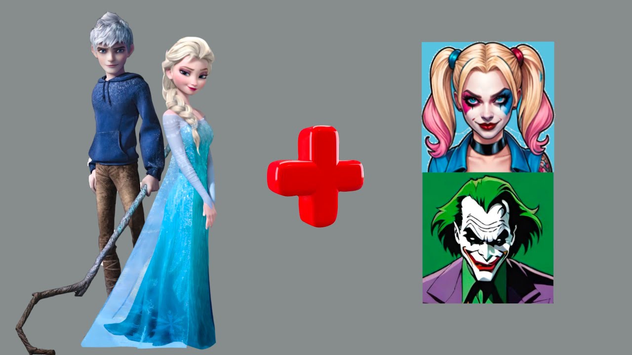 Elsa Frozen & Jack Frost Get a DARK Makeover with Harley Quinn and ...