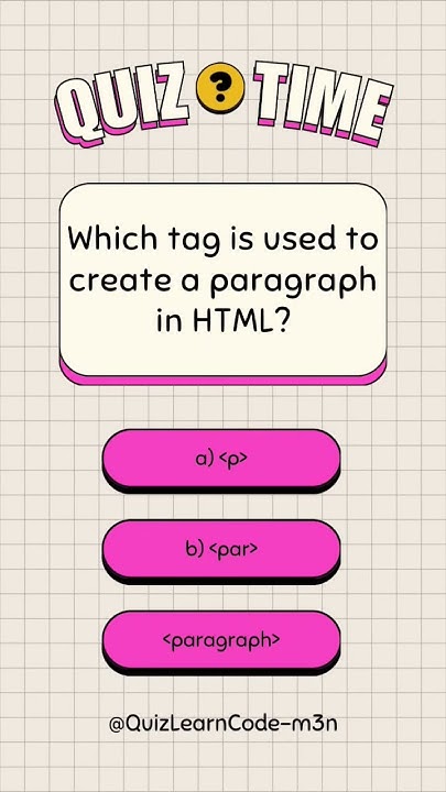 HTML Quiz Challenge - YouTube