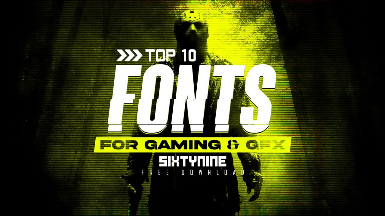 Top 10 Best Fonts For Gaming & GFX Design 🔥 - YouTube