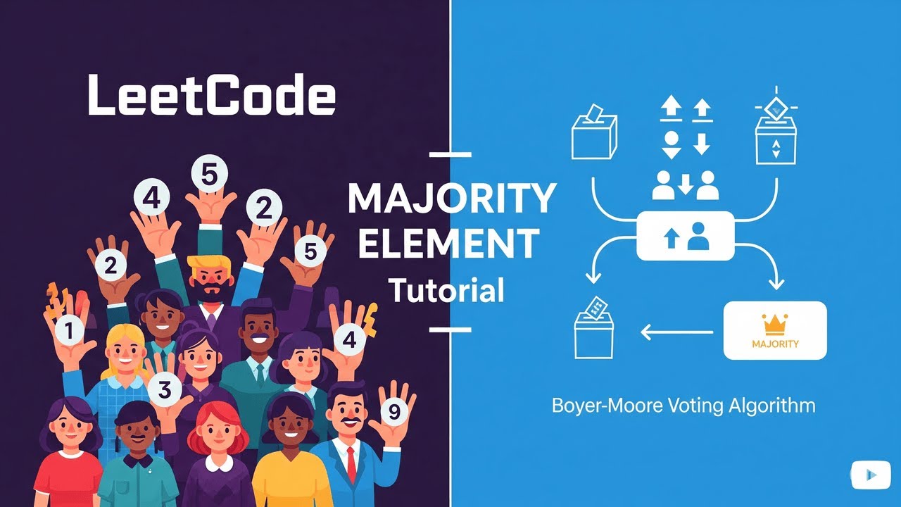 LeetCode 169: Majority Element Explained | Boyer–Moore Voting Algorithm in Java - YouTube