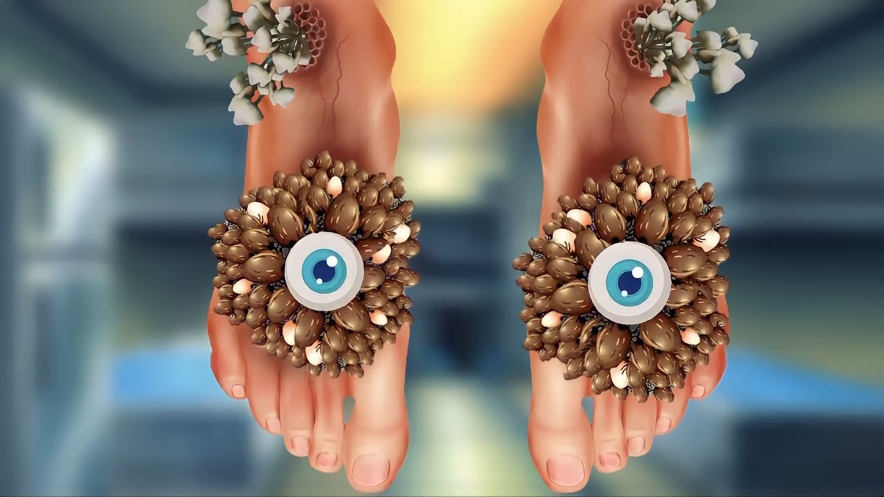 ASMR Foot Treatment Animation | 2D ASMR Animation | ASMR 치료 및 개 발자국 제거 ...