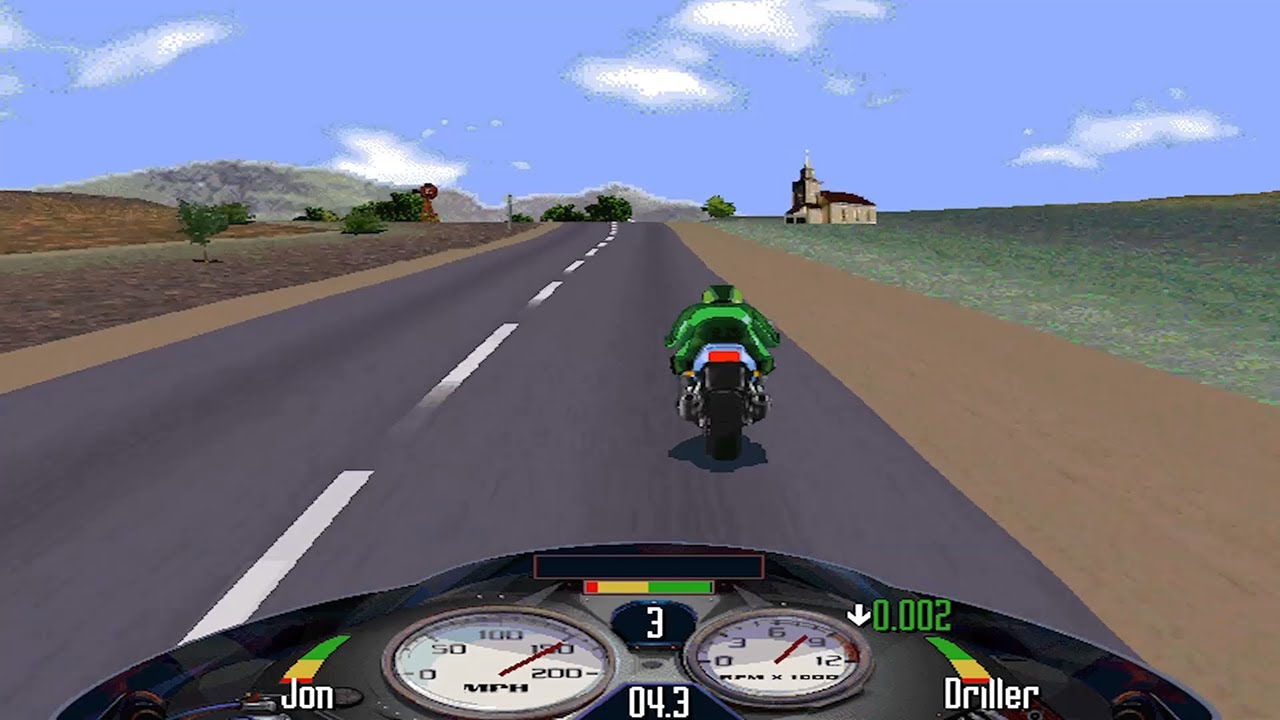 Road Rash (1995) - Big Level Mode - Level 5 (Complete and Failed ...