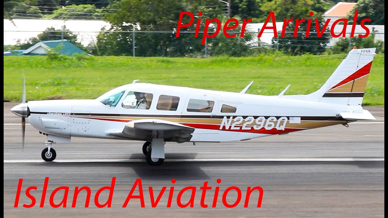 (8) Piper Prop Arrivals @ St. Kitts Airport - Piper Edition !!!! - YouTube