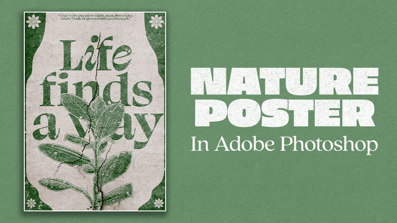 Designing a Plant poster in Adobe Photoshop! [Creatober Day 29] - YouTube