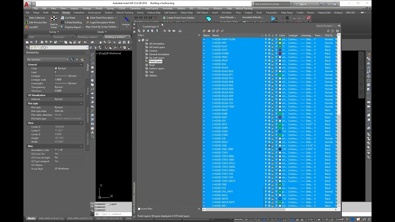 Carlson Surface Step 4 Editing the TIN and Labeling Contours - YouTube