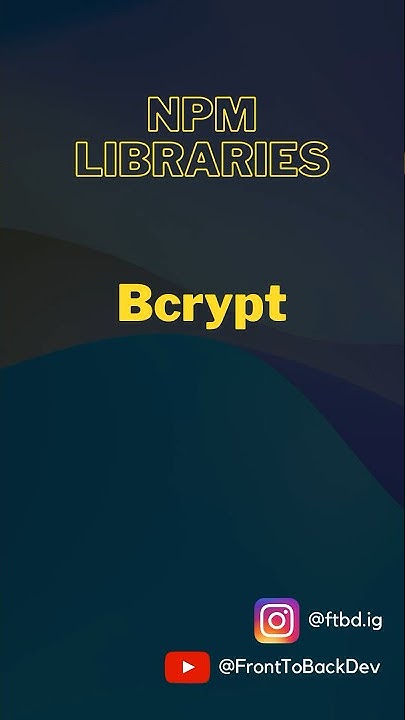 Let’s hash our passwords using bcrypt npm library. #shorts #shortsvideo ... Let’s hash our passwords using bcrypt npm library. #shorts #shortsvideo ...