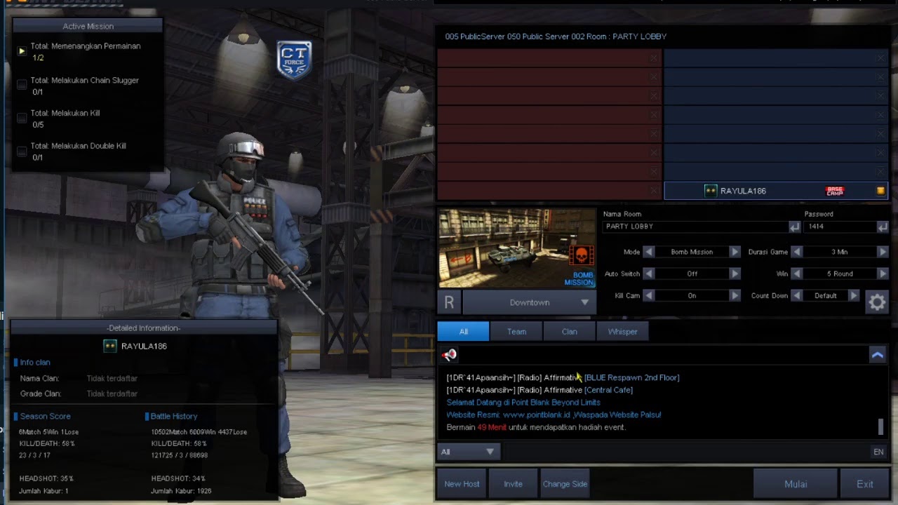 PARTY LOBBY POINTBLANK - YouTube