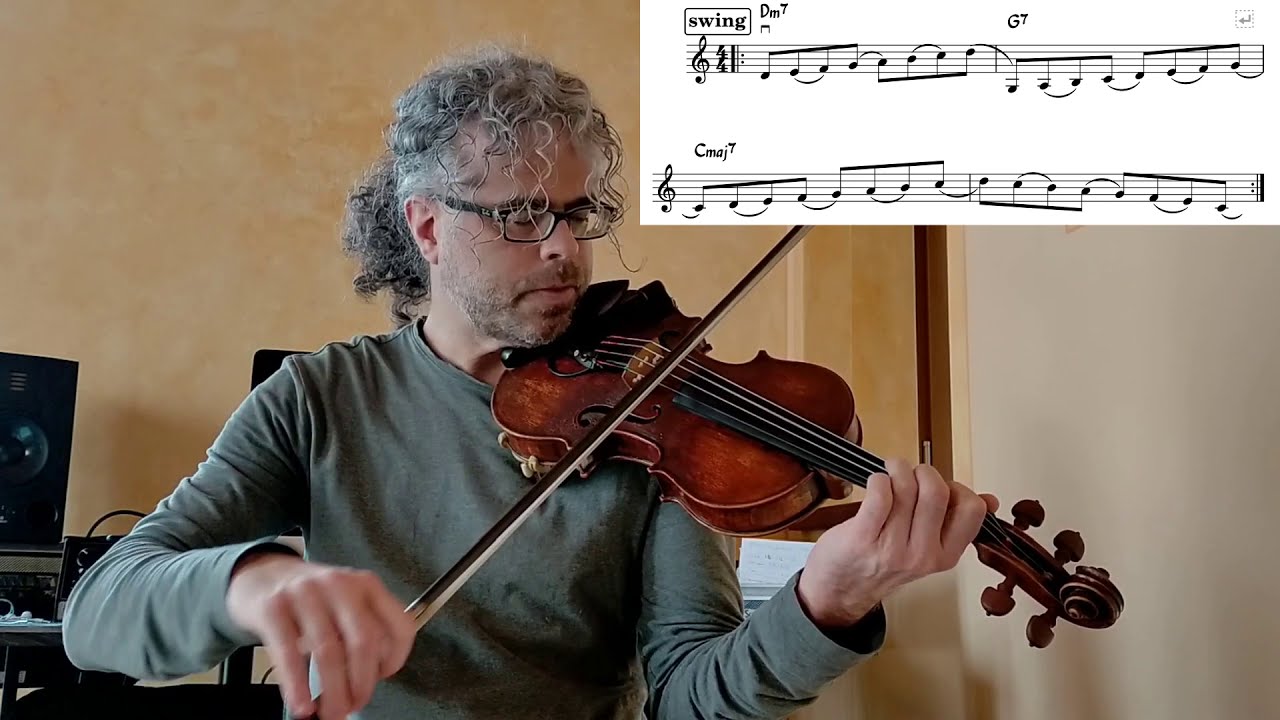 #2 Jazz Violin, II - V - I progression - Violino Jazz, cadenza II - V ...