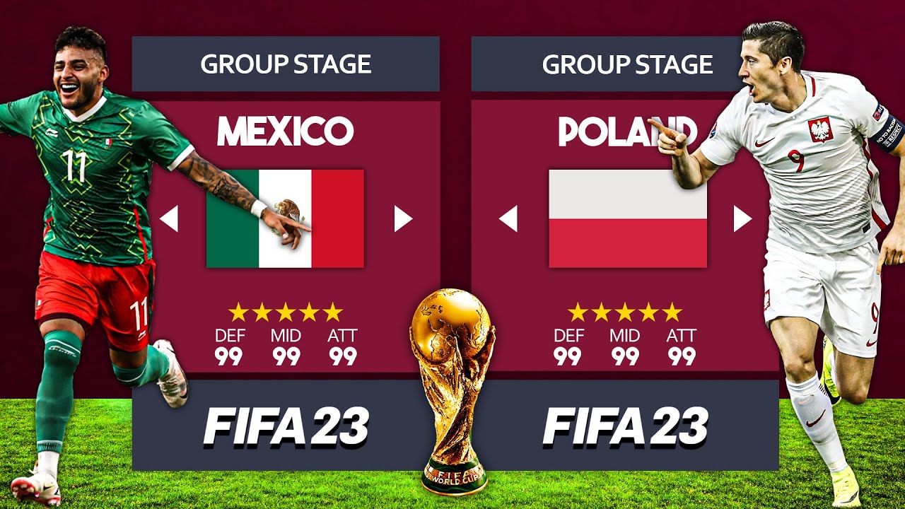 FIFA 23 - Mexico vs Poland - FIFA World Cup 2022 Group Stage Match ...