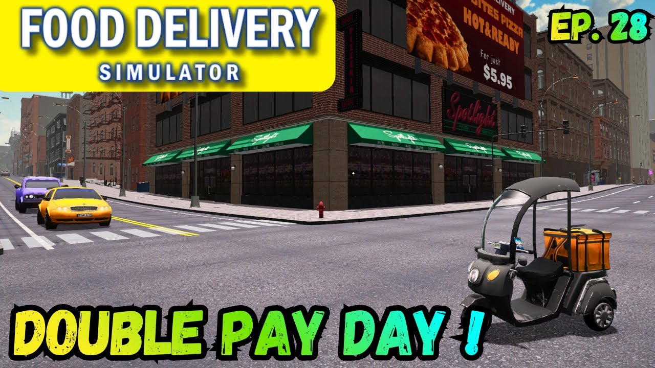 Making $$$ Double Money Pizza Deliveries!🍕 (Food Delivery Simulator Ep ...