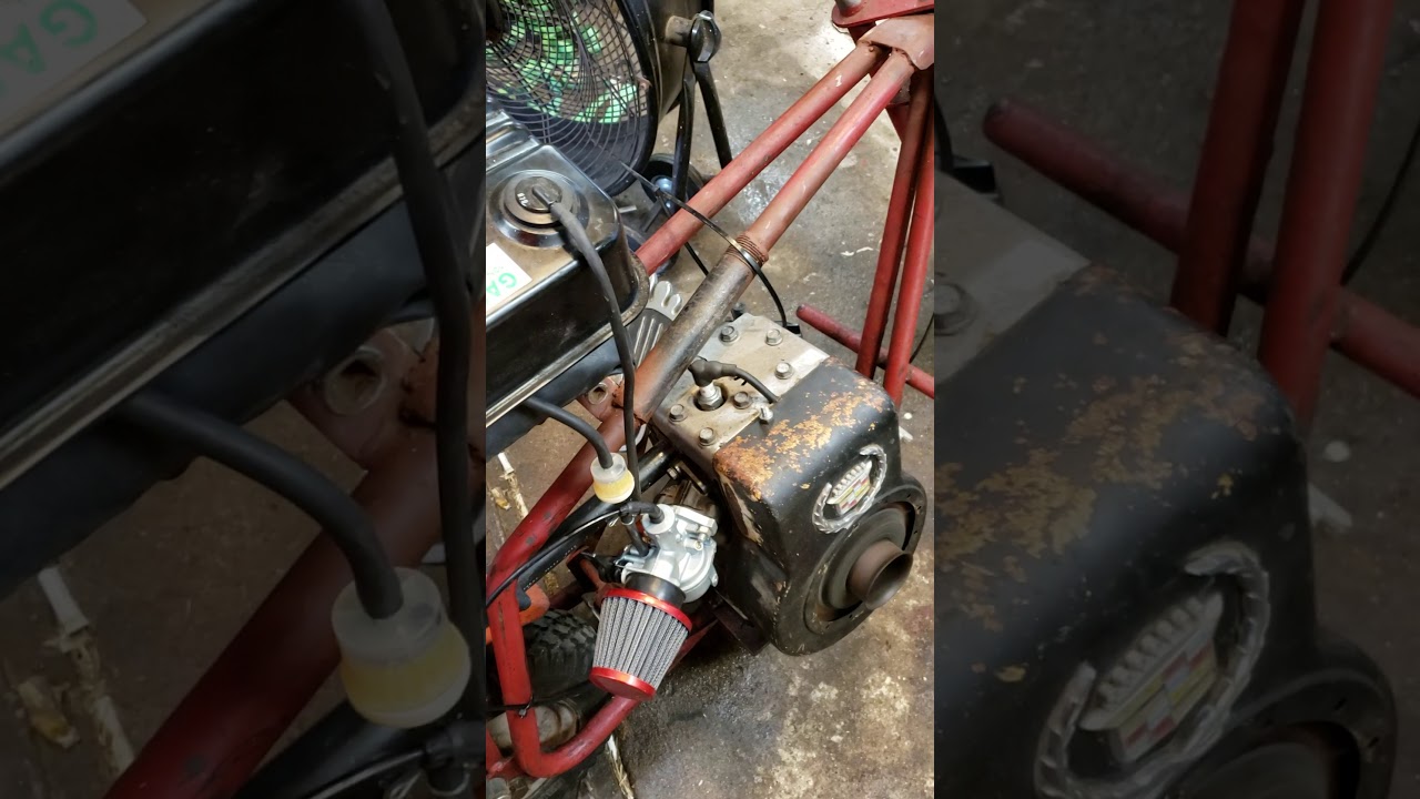 Briggs 5hp flathead with pz22 carb - YouTube