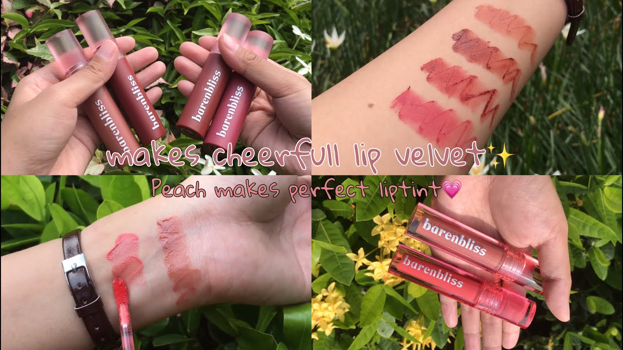 Review bareandbliss Lip Velvet & Liptint New Shades - Swatches & Tutor ...