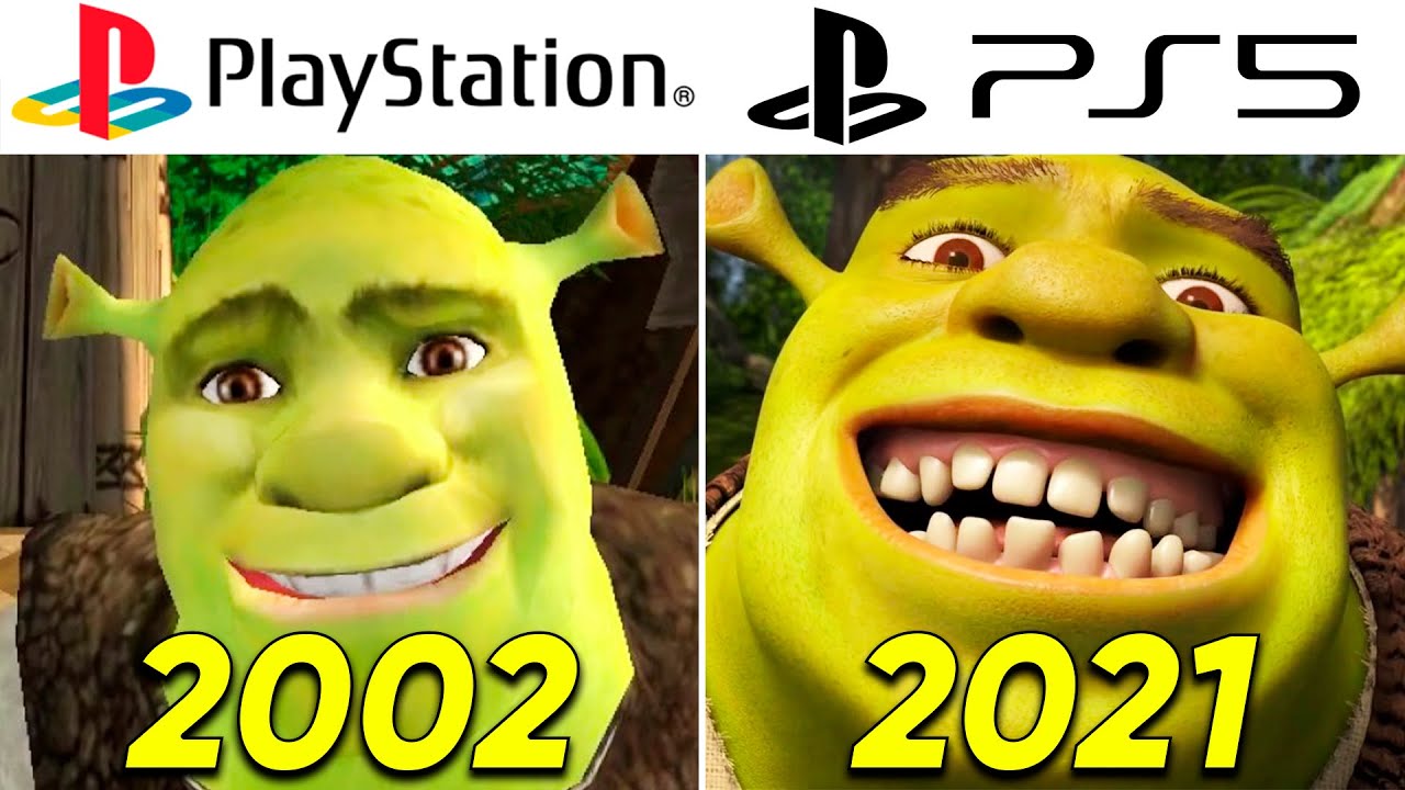 Evolution of SHREK PlayStation Games (2002-2021) - YouTube