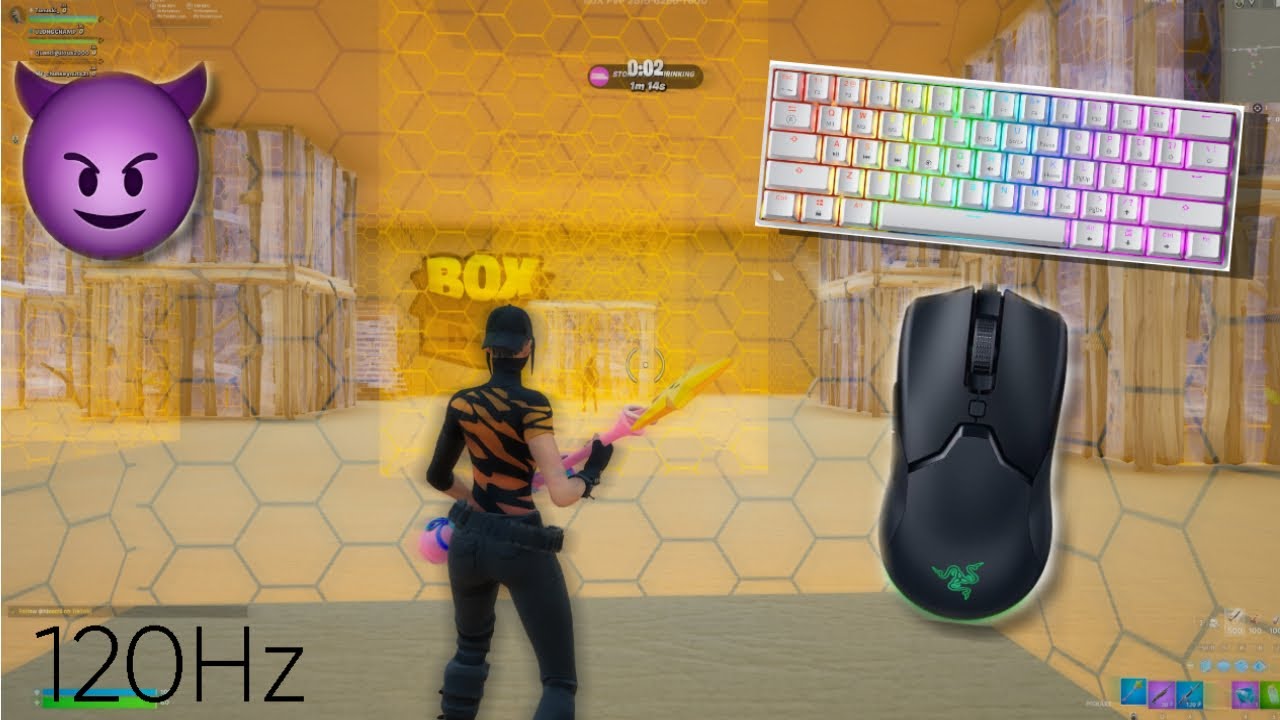 [4k] Fortnite ASMR box fights 120hz gameplay - YouTube