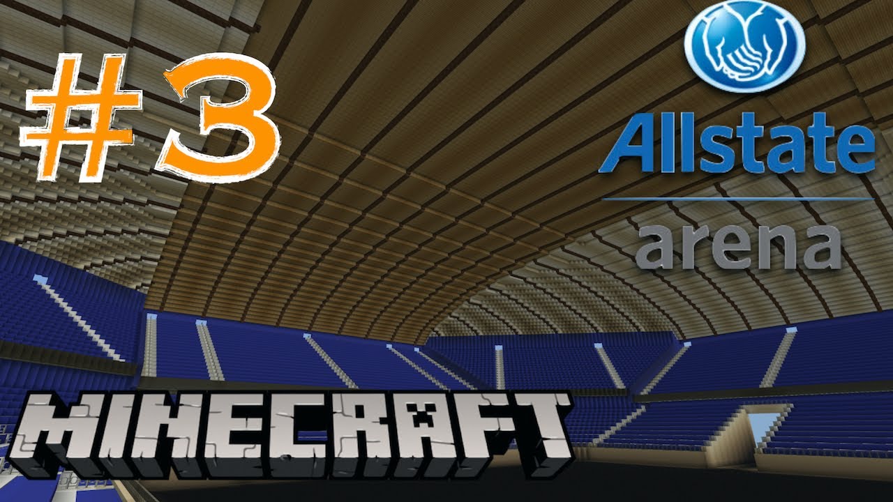 Minecraft | Lets Build Allstate Arena | Roof | Part 3 - YouTube