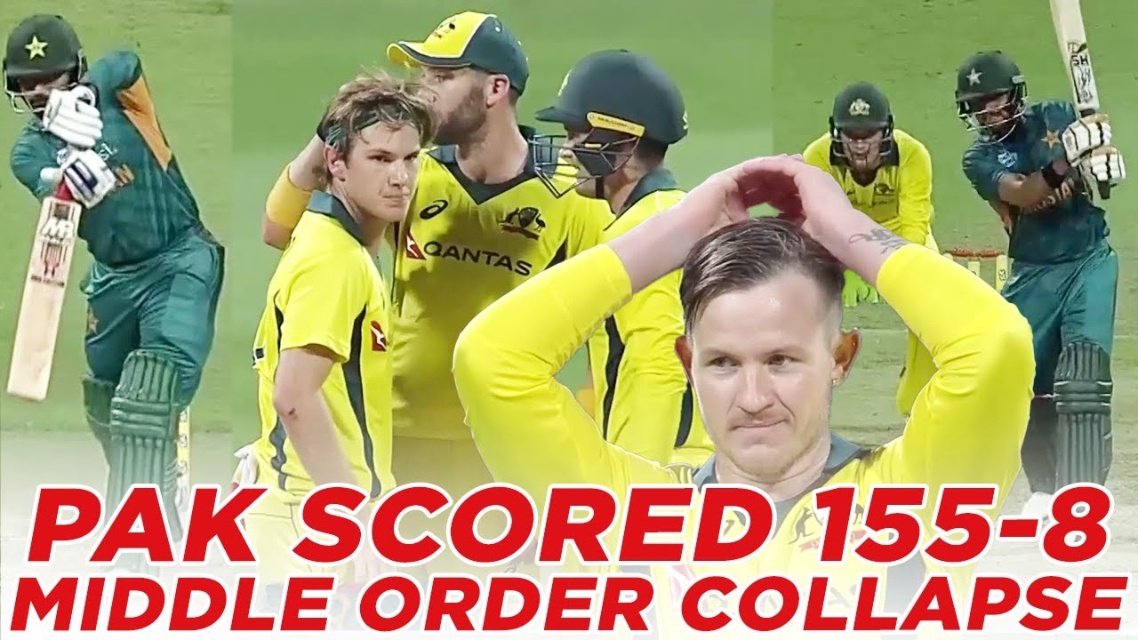 Pakistan Scored 155-8 | Babar Azam Alone Warrior Against the Aussies ...