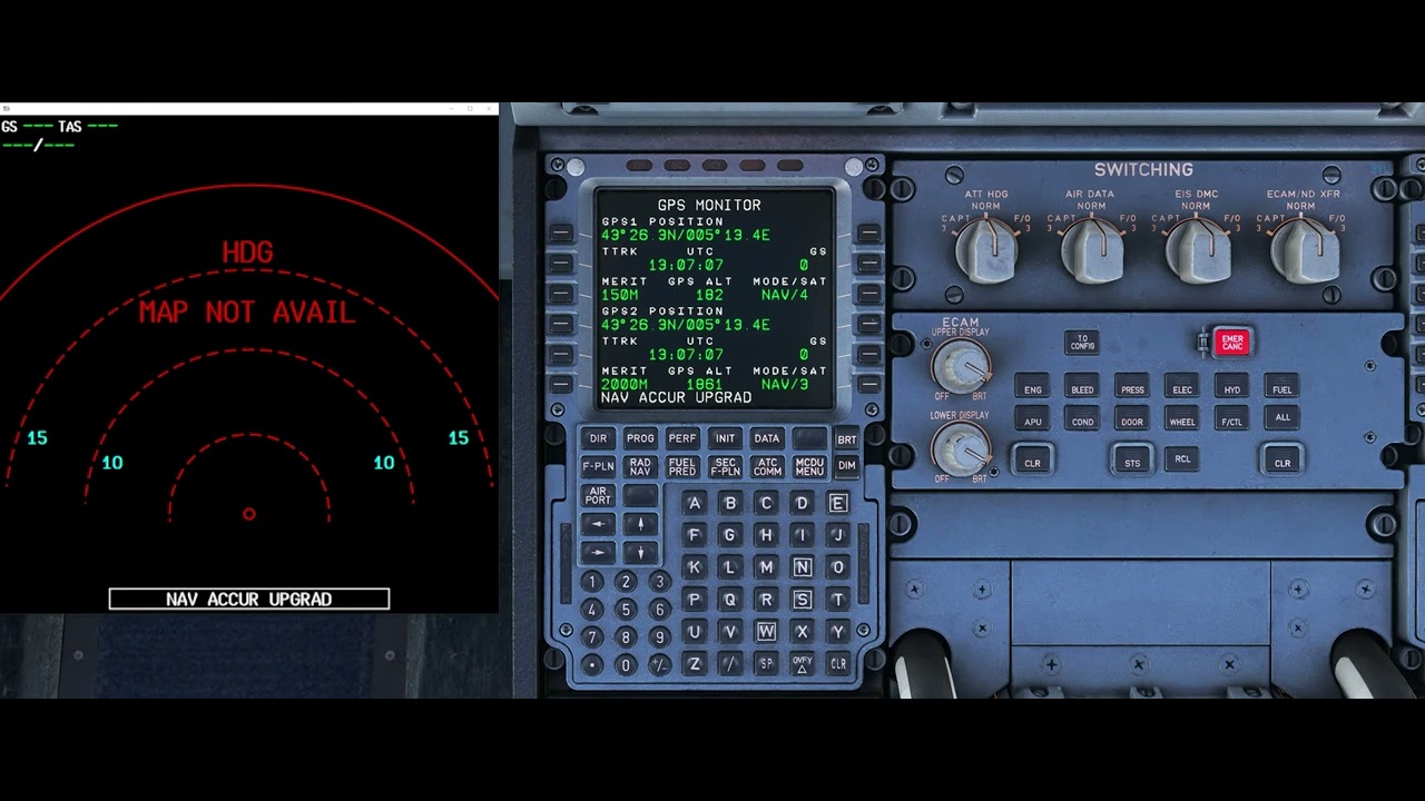 Fenix a320 mcdu gps acq - YouTube